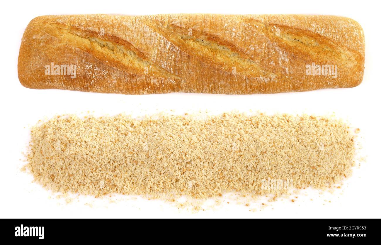 Crusty Ciabatta Bread isolated on white Background - Panorama Stock ...