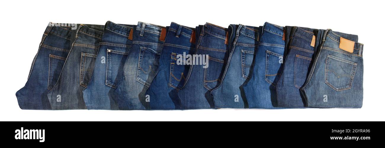 Blue Jeans Banner without Brands - Panorma isolated on white Background ...