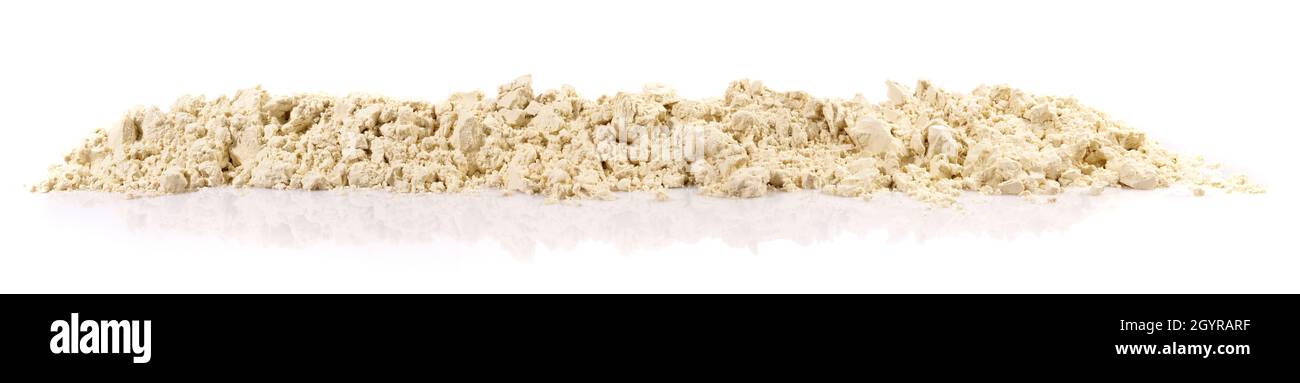 Protein Powder Banner isolated on white Background Stock Photo - Alamy