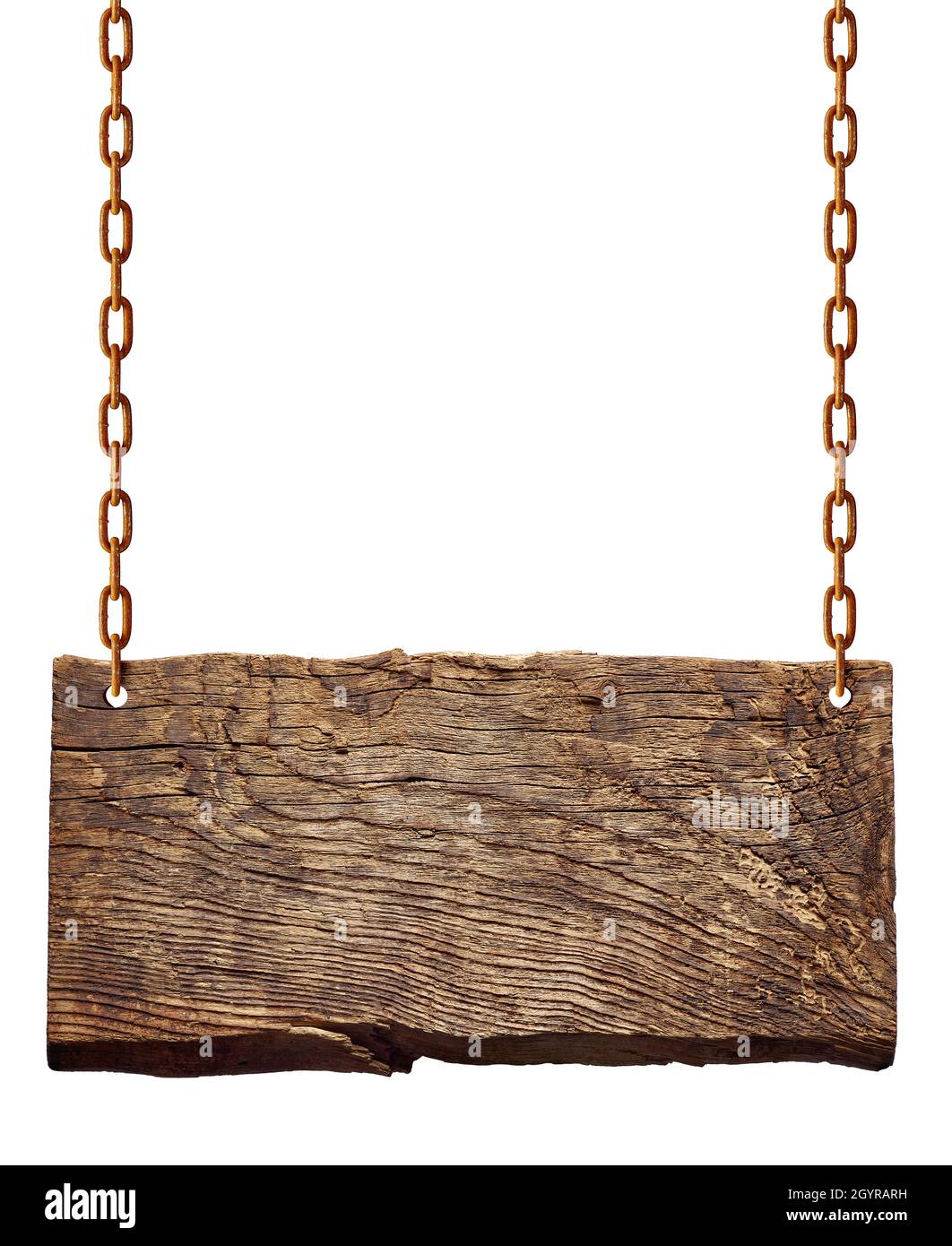 wooden sign chain ropesignboard signpost Stock Photo - Alamy
