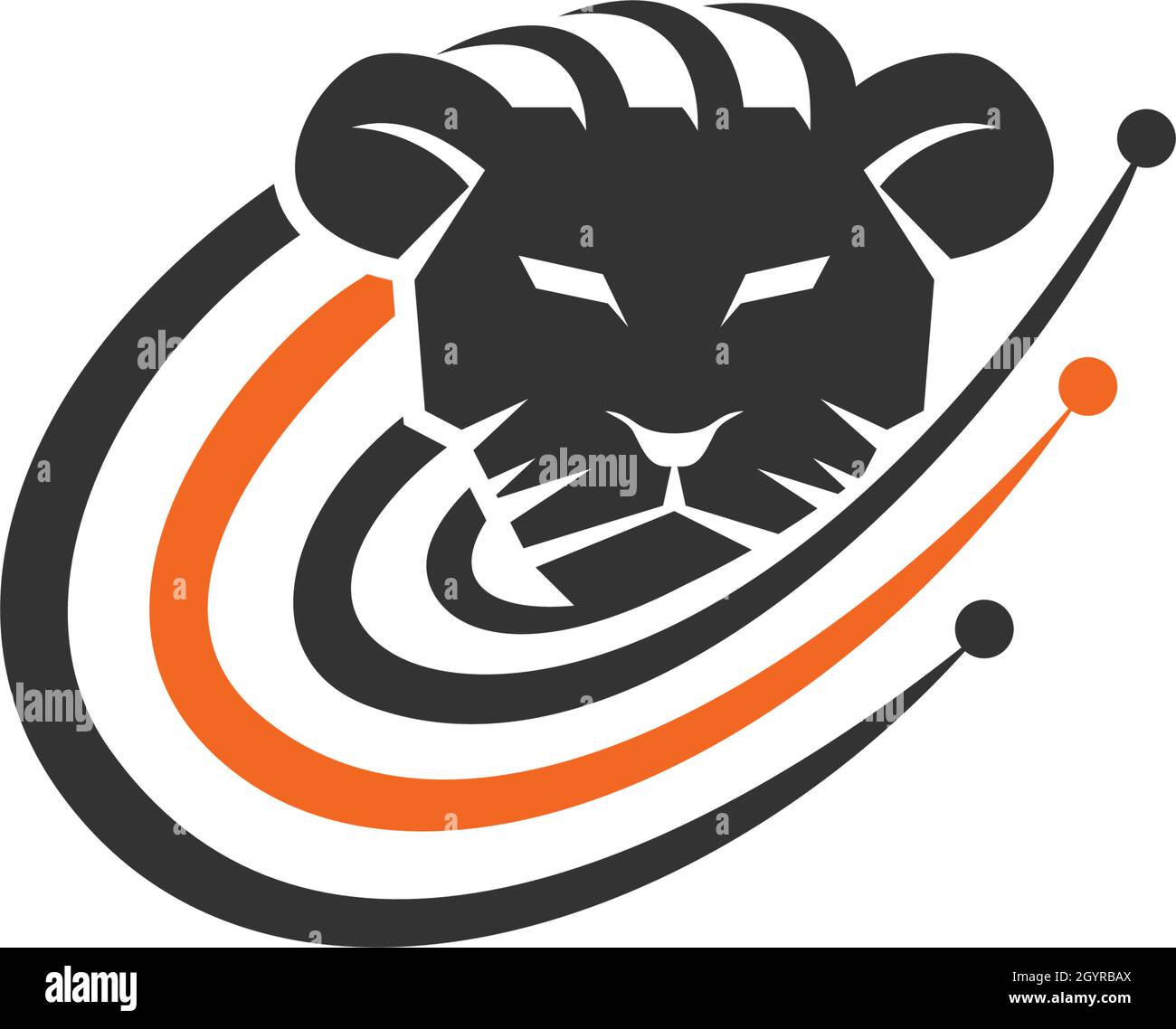 Lion Head Technology illustration emblem mascot design Template Stock ...