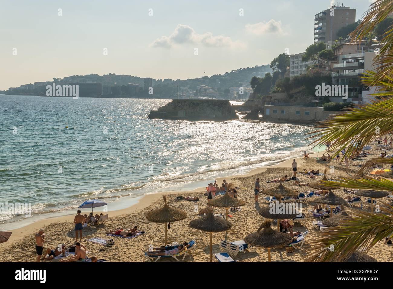 Cala Major, Spain; october 03 2021: General view of Cala Major beach at ...