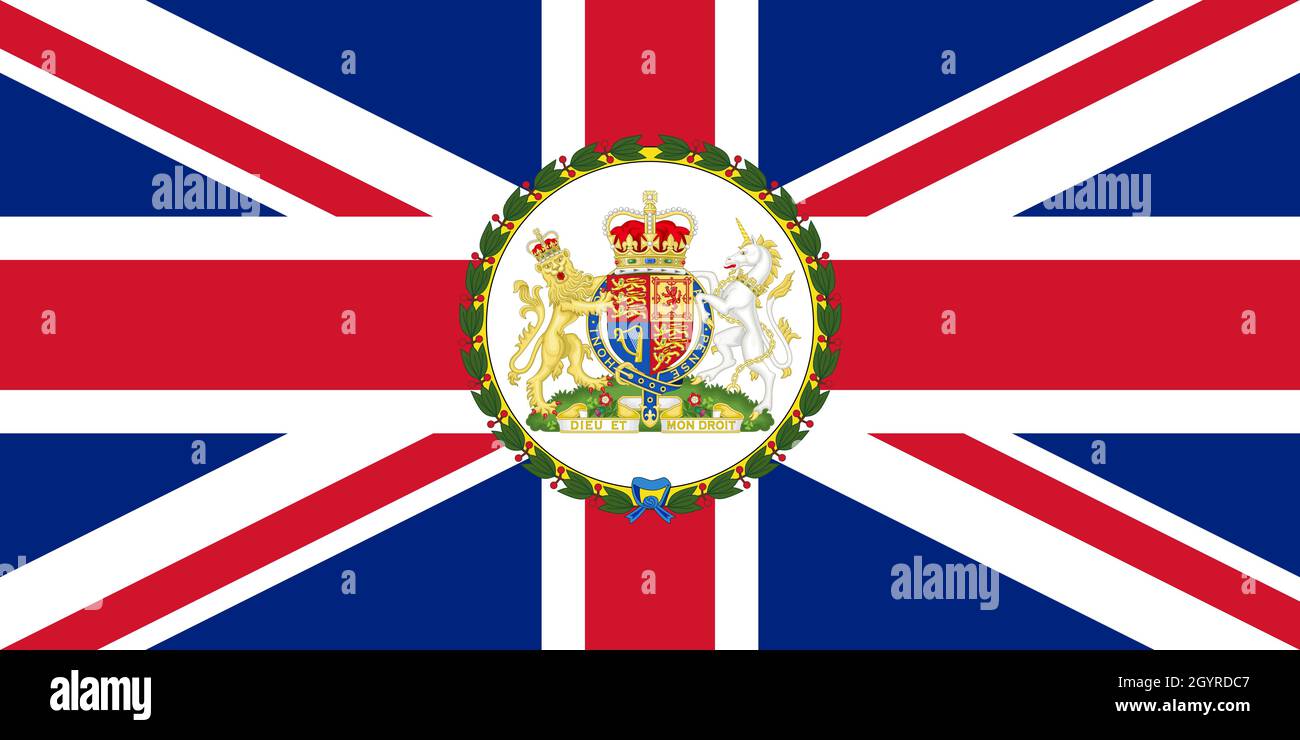 Top view of flag of British Ambassador Ensign . flag of united kingdom ...