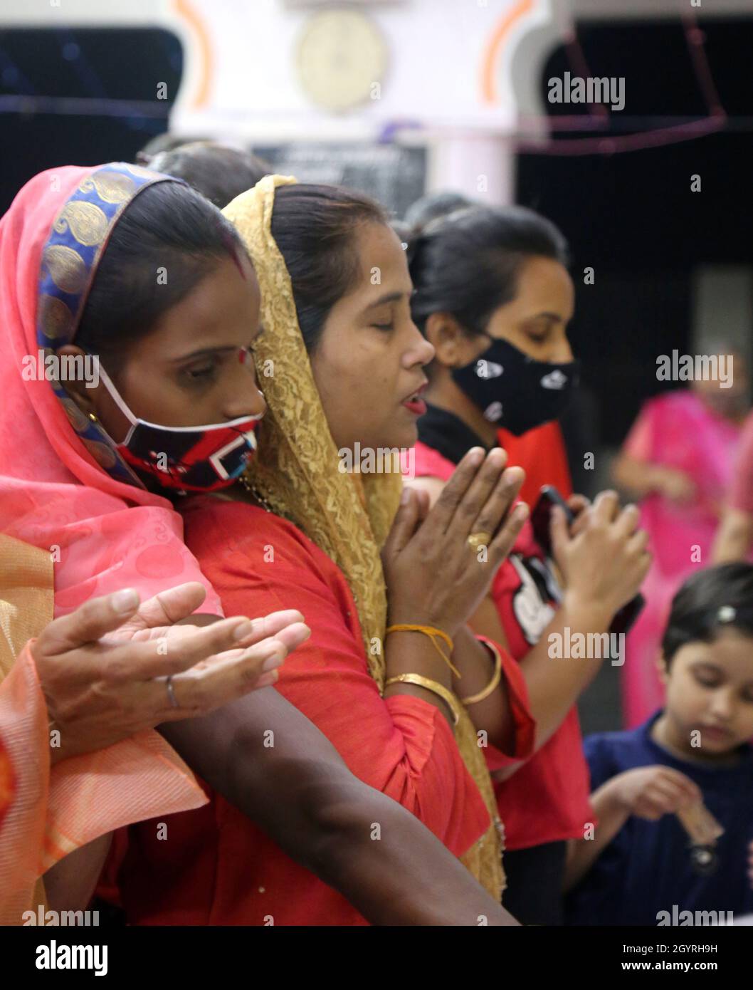 Beawar, Rajasthan, India, October 8, 2021: Hindu devotees offers ...