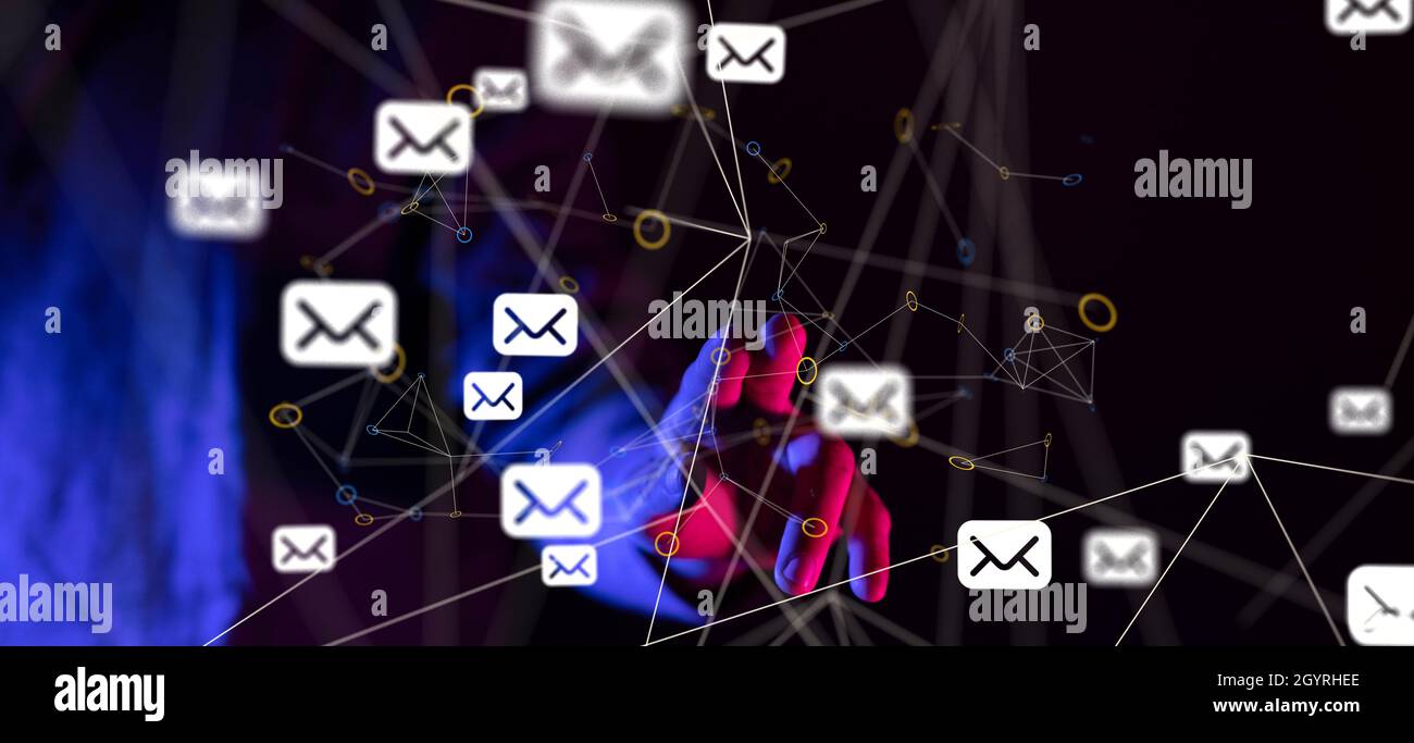 3d illustration of contact connection communication support Stock Photo ...