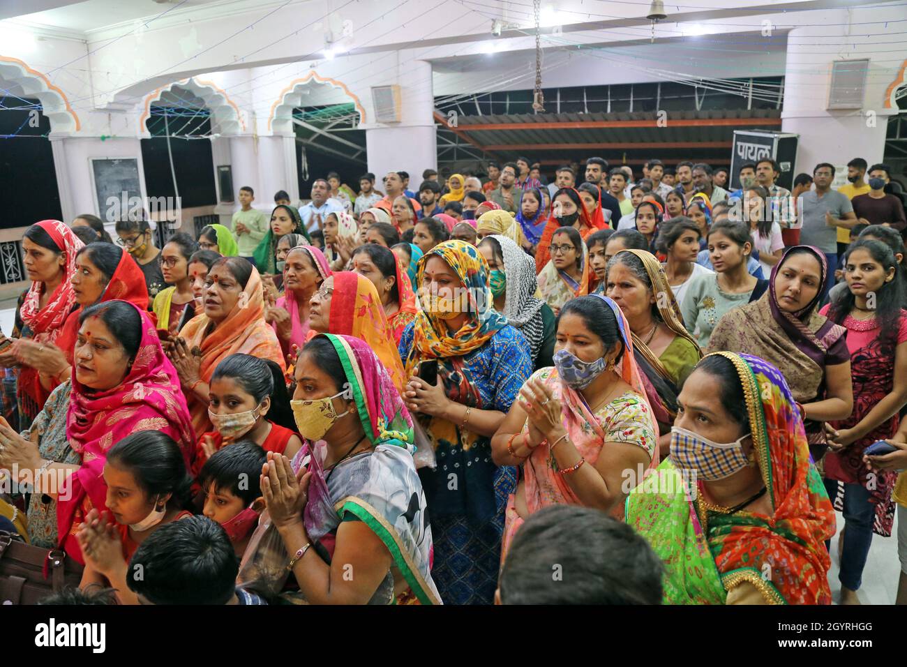 Beawar, Rajasthan, India, October 8, 2021: Hindu devotees offers ...