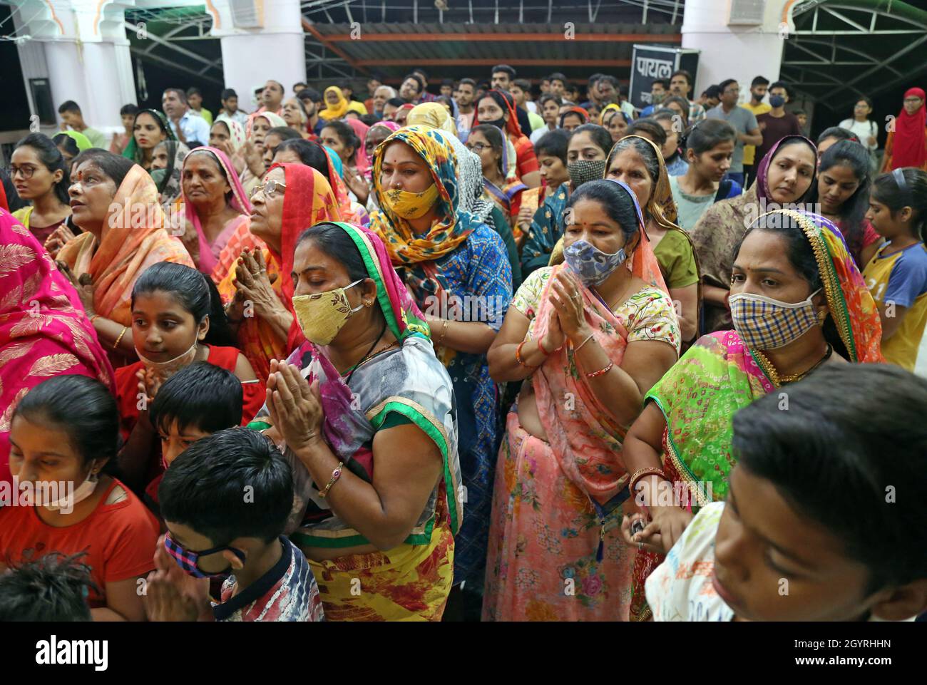 Beawar, Rajasthan, India, October 8, 2021: Hindu devotees offers ...