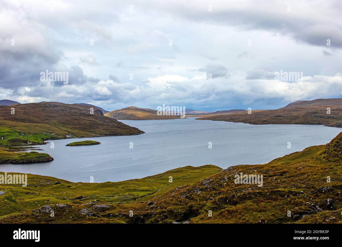 The beautiful Loch Maraig on the Isle of Harris in the Outer Hebrides ...