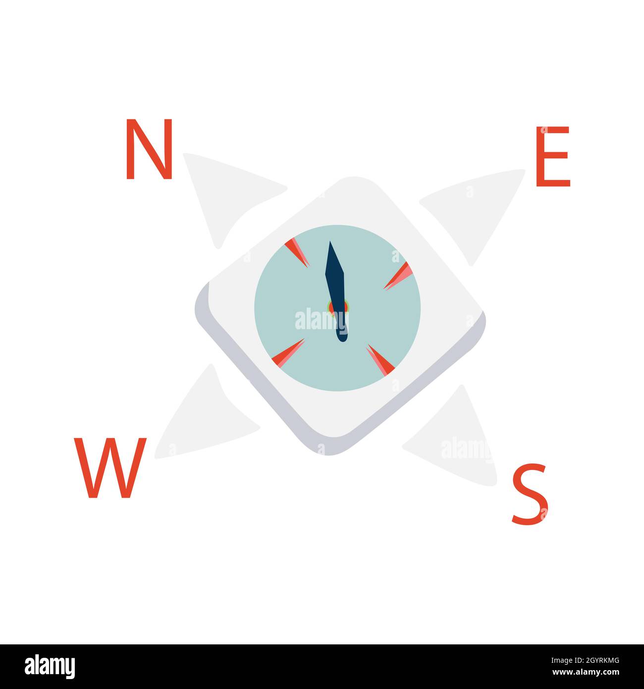 Compass on white background, flat style vector drawing, design ...