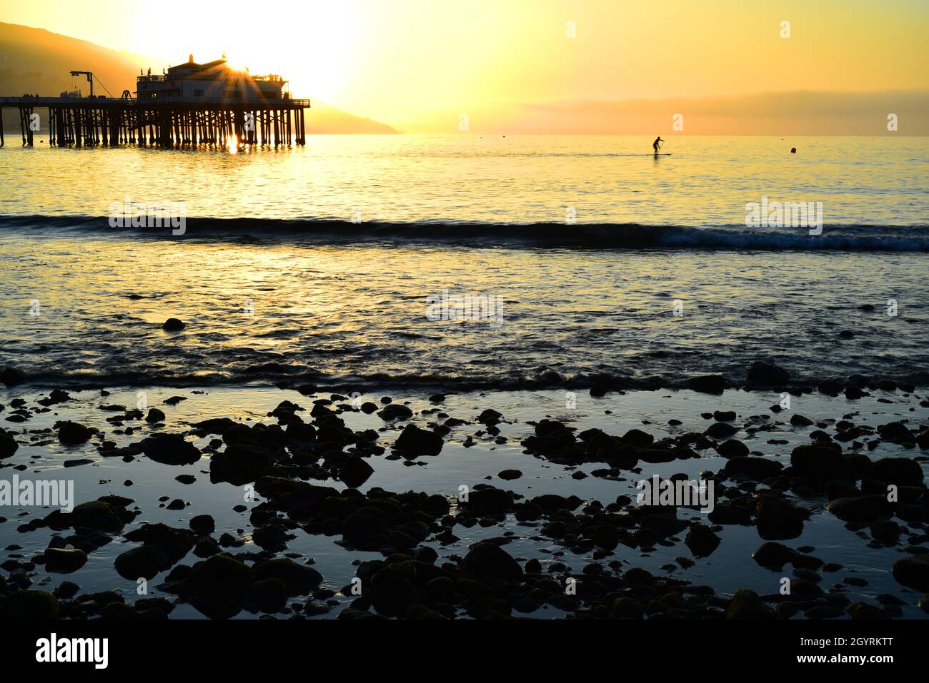Malibu Pier California Stock Photo - Alamy