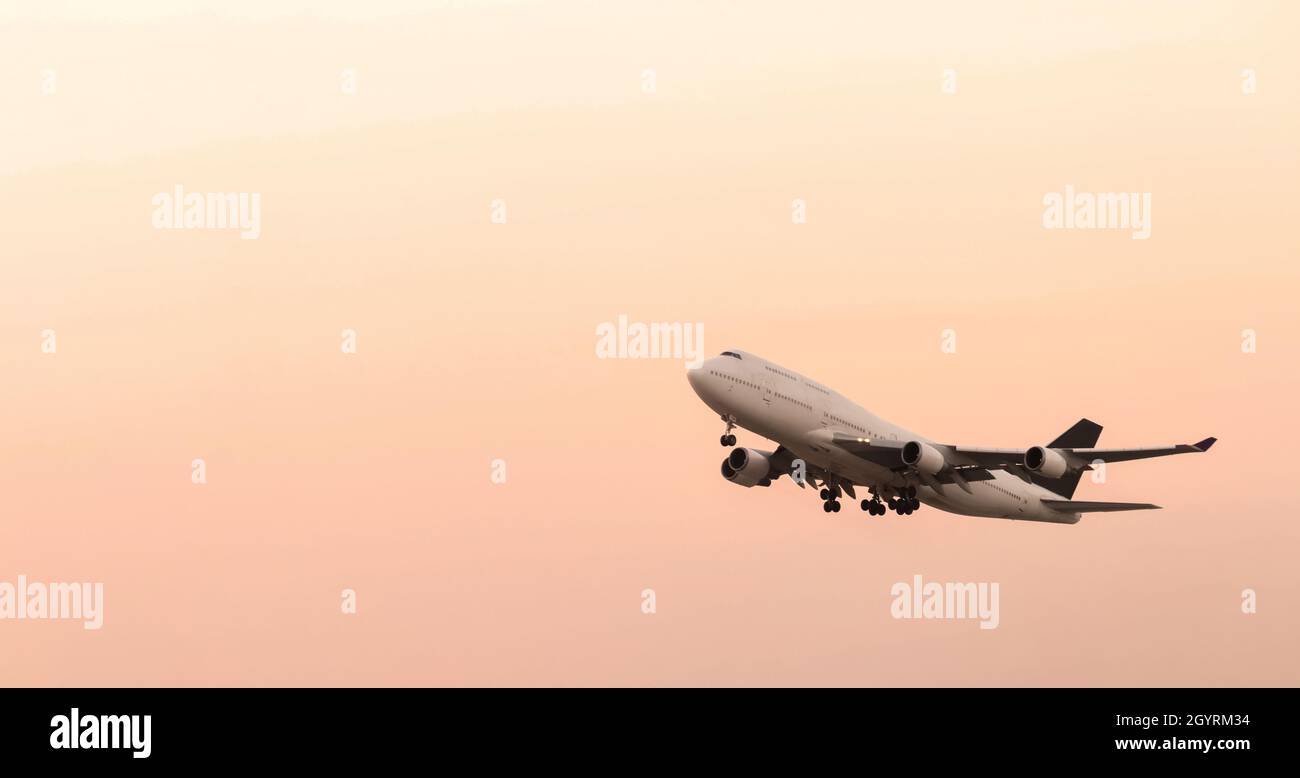 Plane Taking Off Sunrise