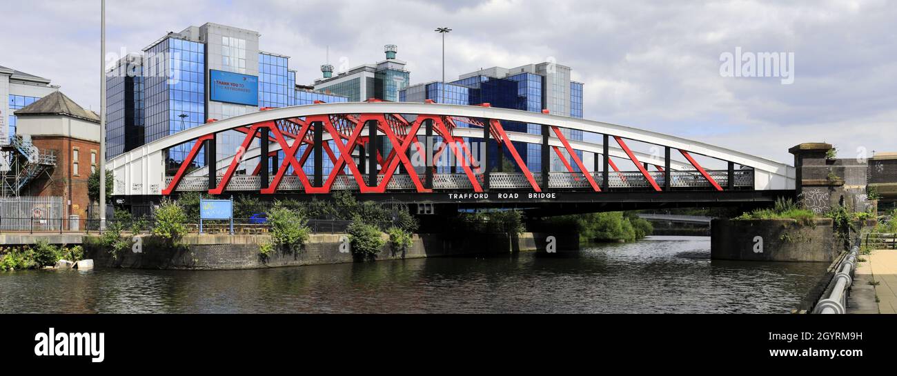 The Trafford road swing bridge, Manchester Ship Canal, Greater ...
