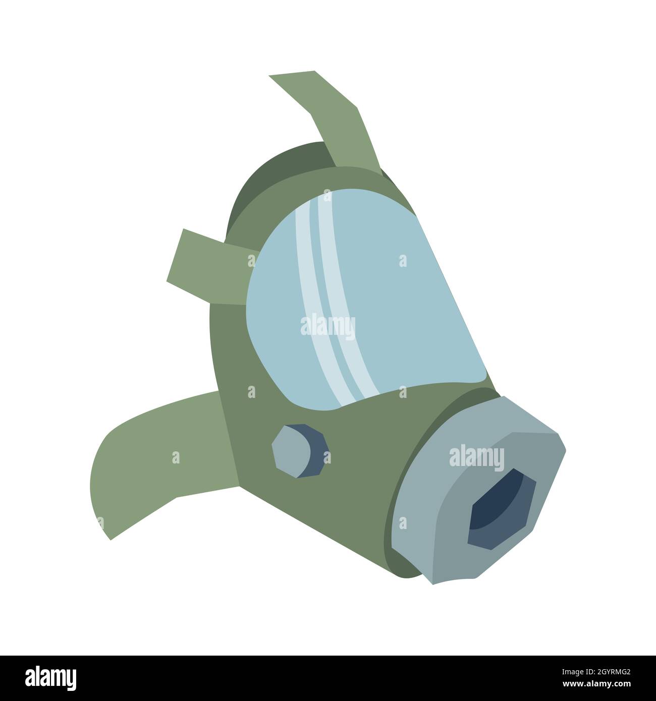 Gas mask flat vector illustration vector illustration Stock Vector ...