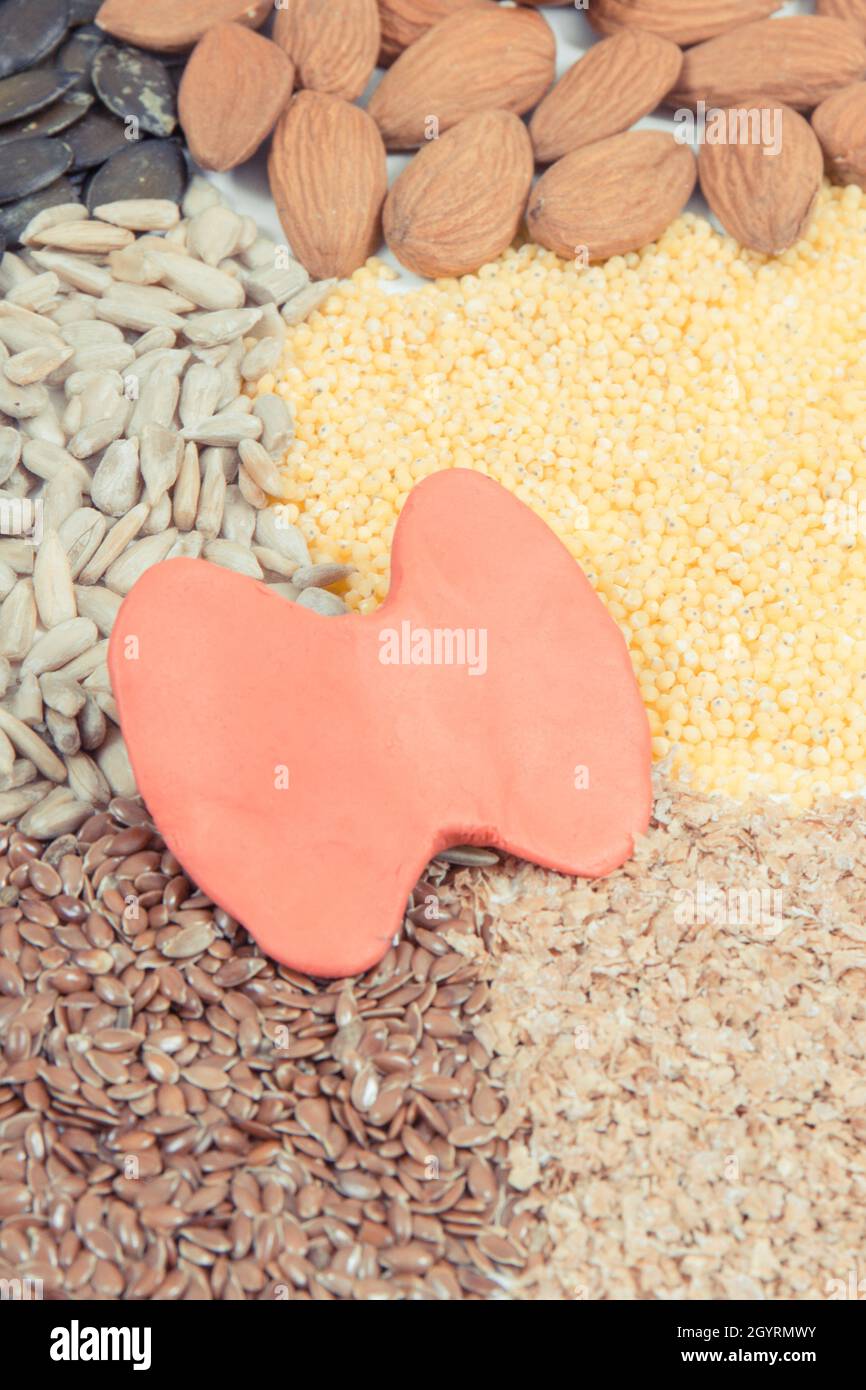 Best nutritious ingredients or products for healthy thyroid. Food as ...