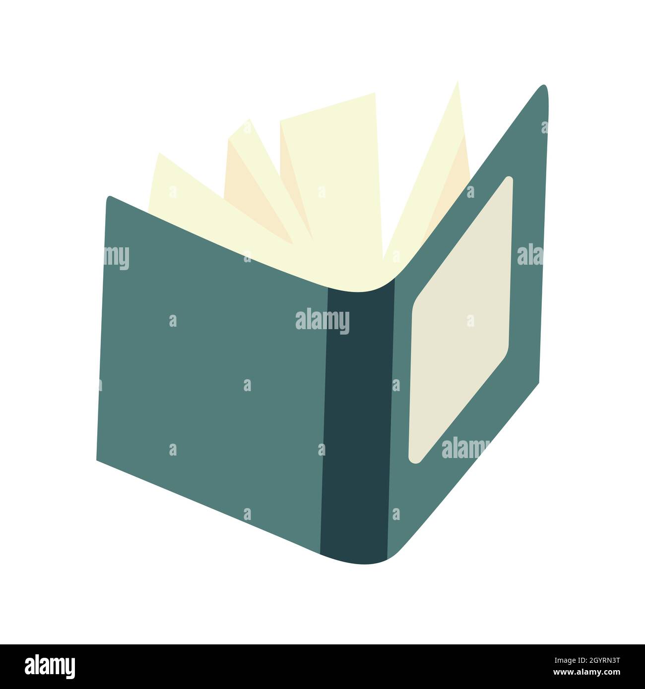 Flat open book design cartoon style symbol vector illustration, vector ...