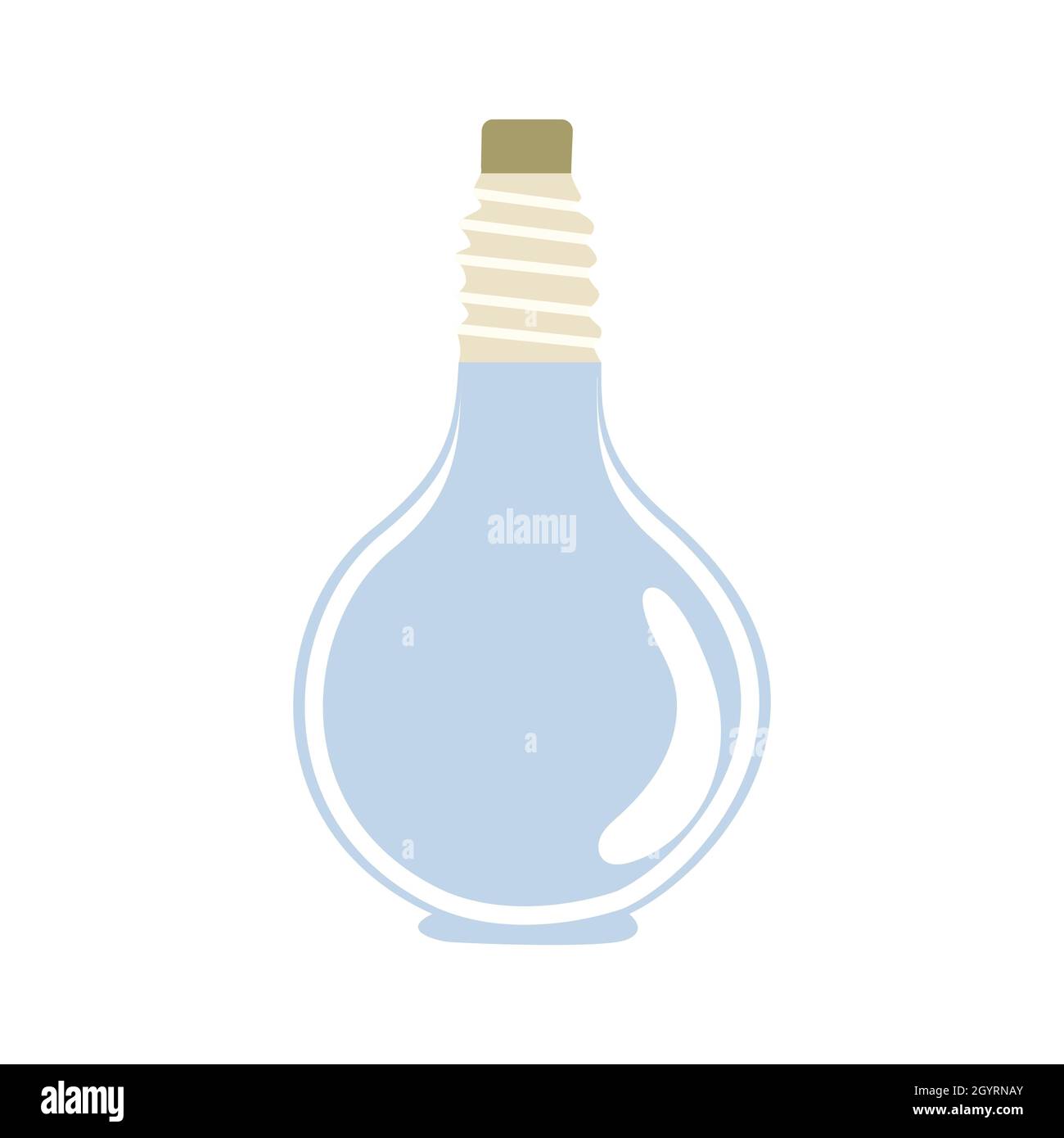 flat design vector illustration of a light bulb, design illustration ...