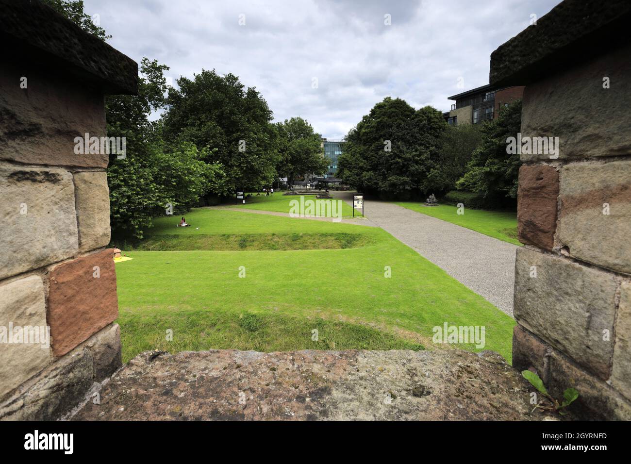 The site of the old Roman fort of Mancunium, Castlefield, Manchester ...