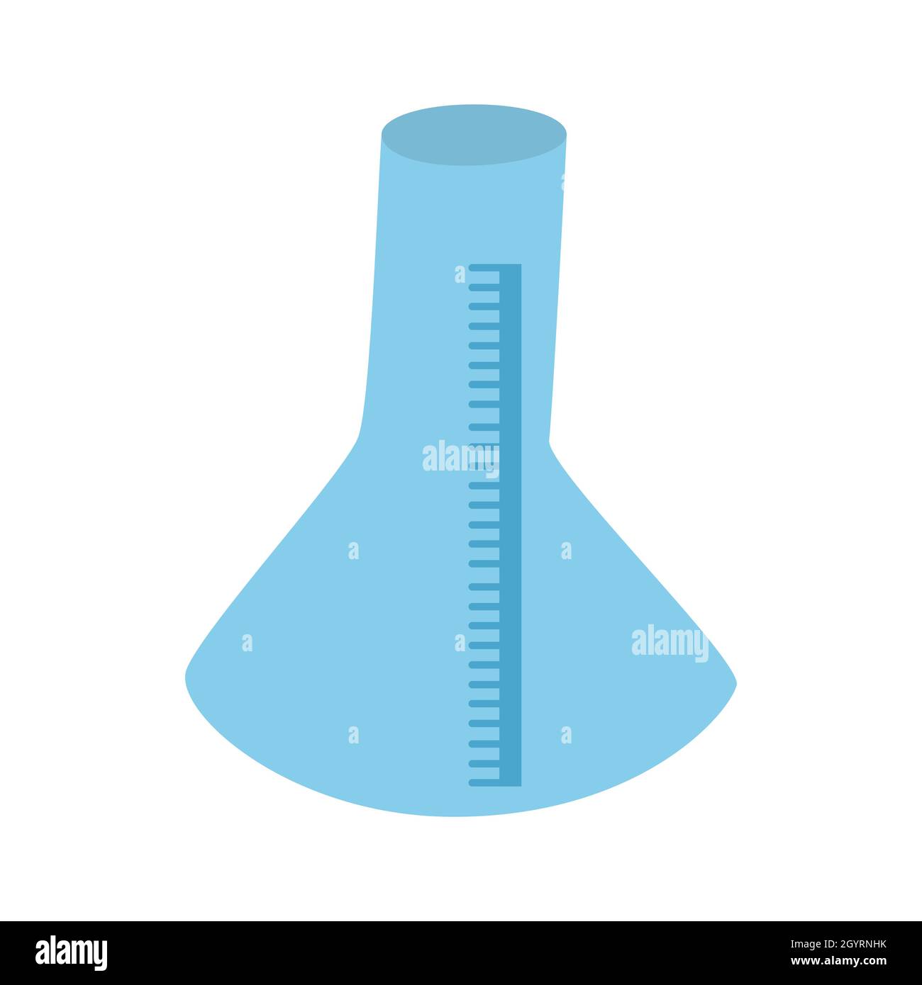 Laboratory medical flask flat icon chemistry vector illustration on a ...
