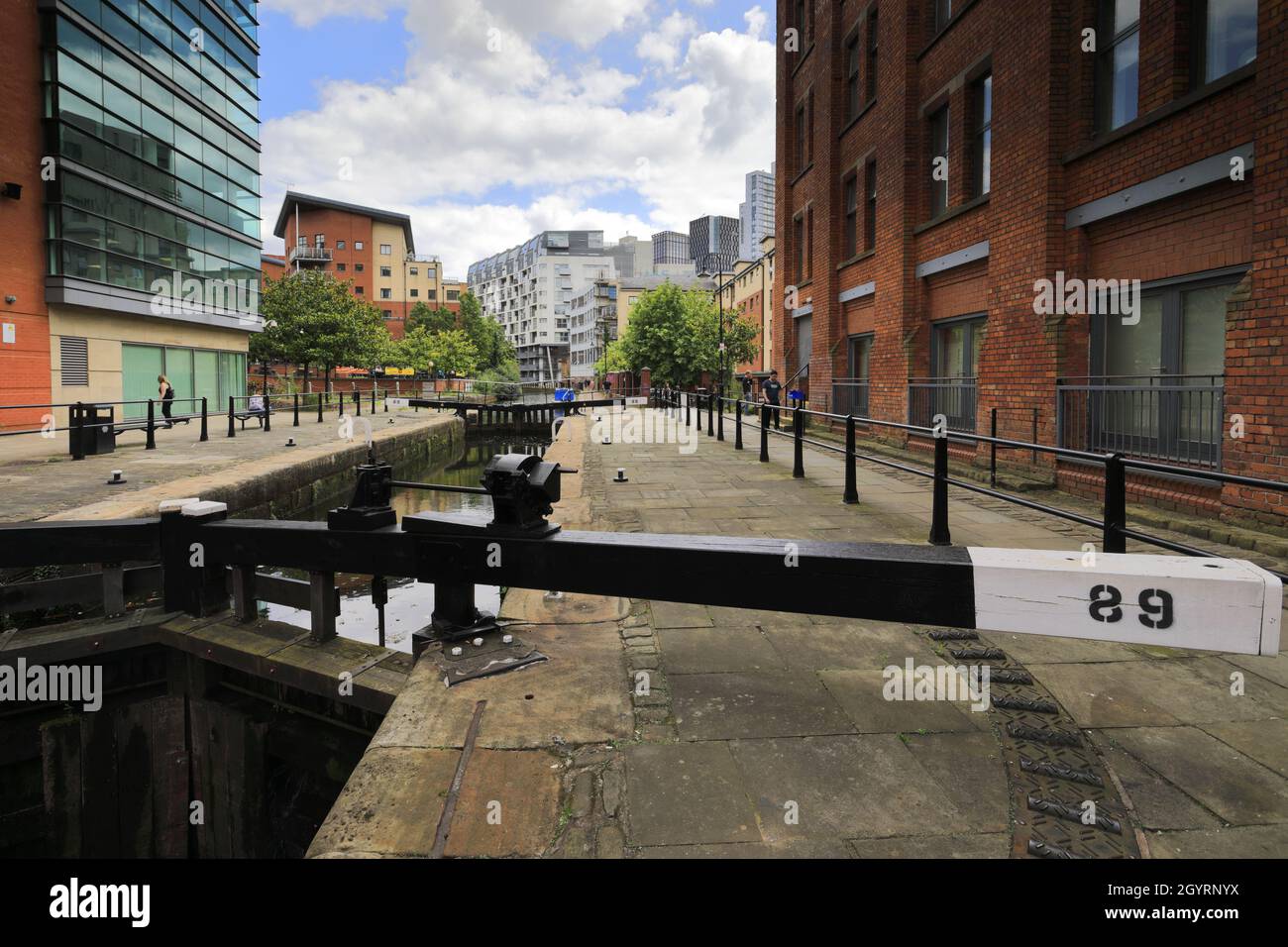 Lock 89 (Tib Lock), on the Rochdale canal, Central Manchester ...