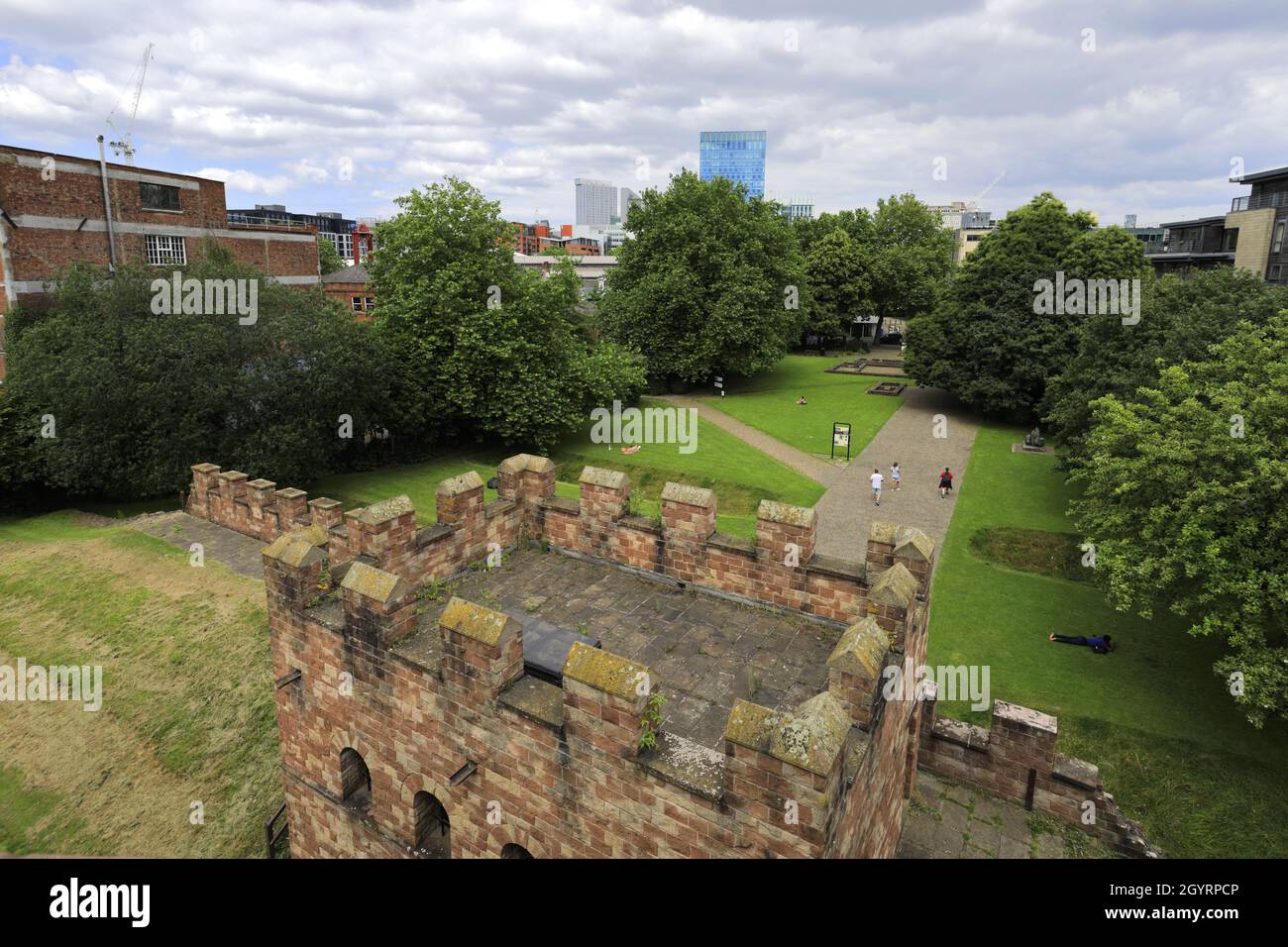 The site of the old Roman fort of Mancunium, Castlefield, Manchester ...