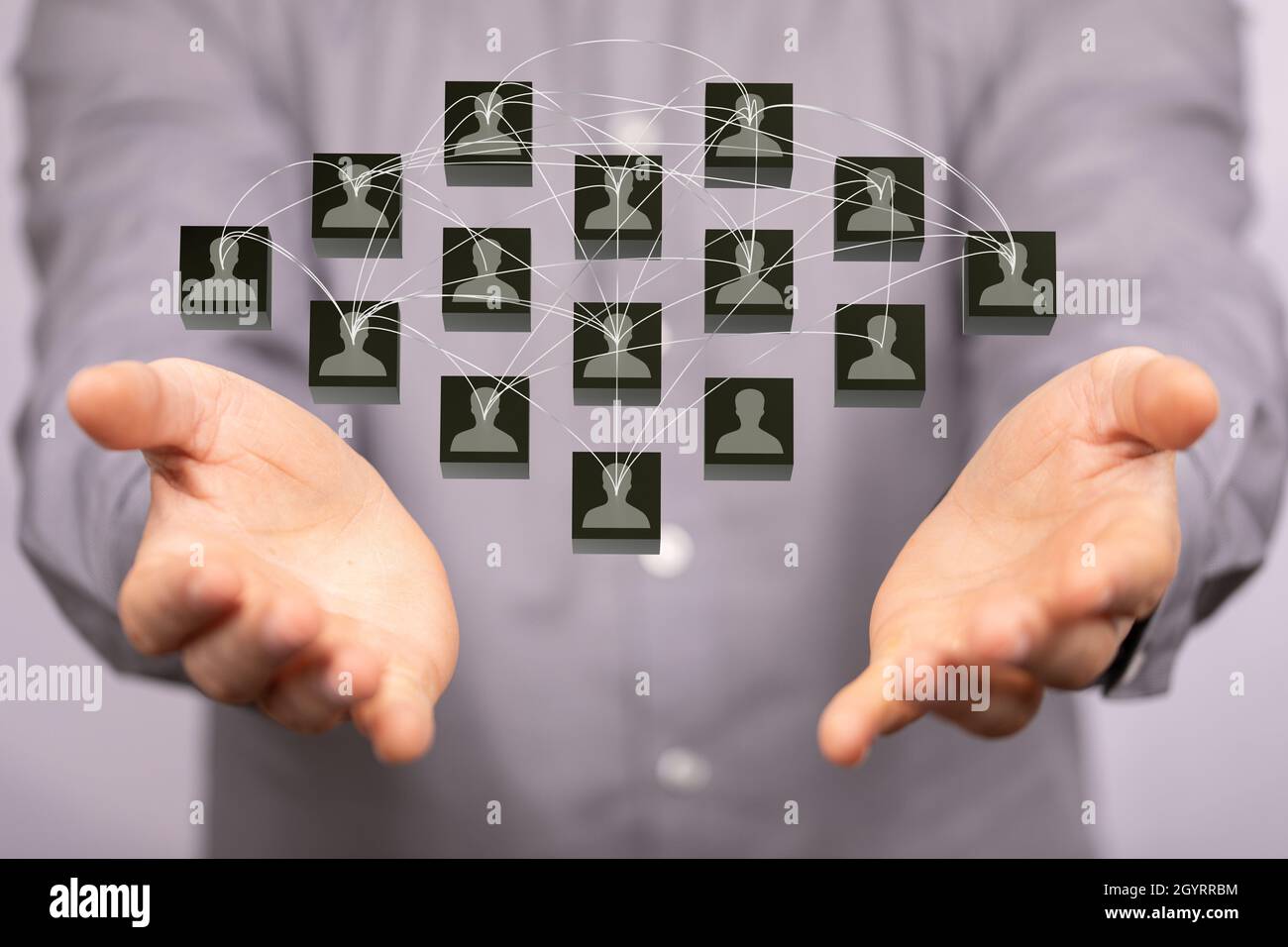 3d illustration of a digital conference, network and data concept Stock ...