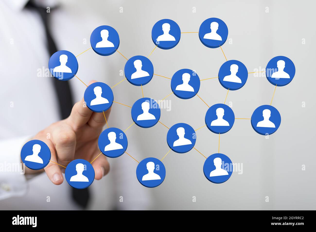 3d illustration of a digital conference, network and data concept Stock ...