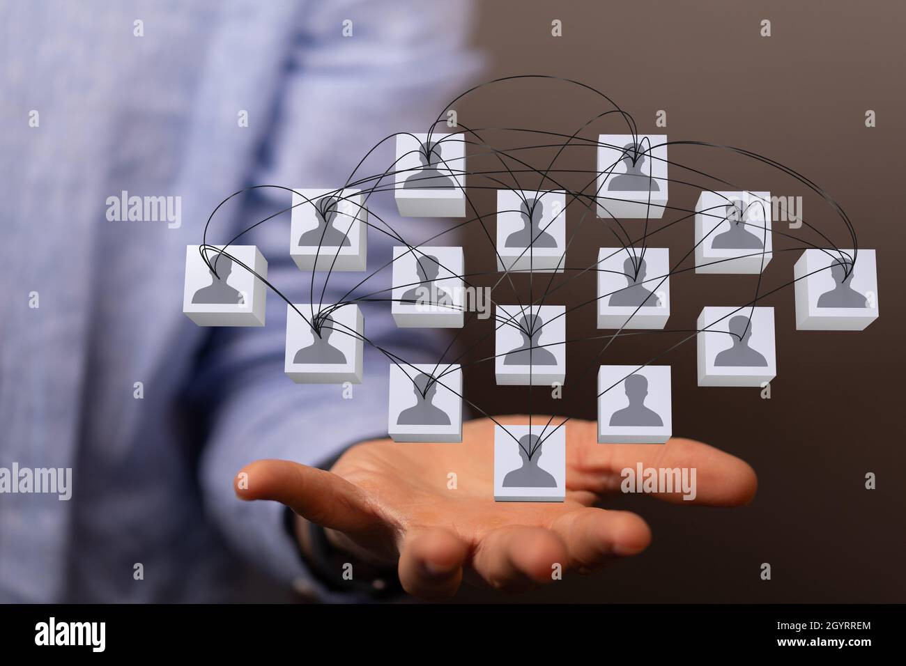 3d illustration of a digital conference, network and data concept Stock ...