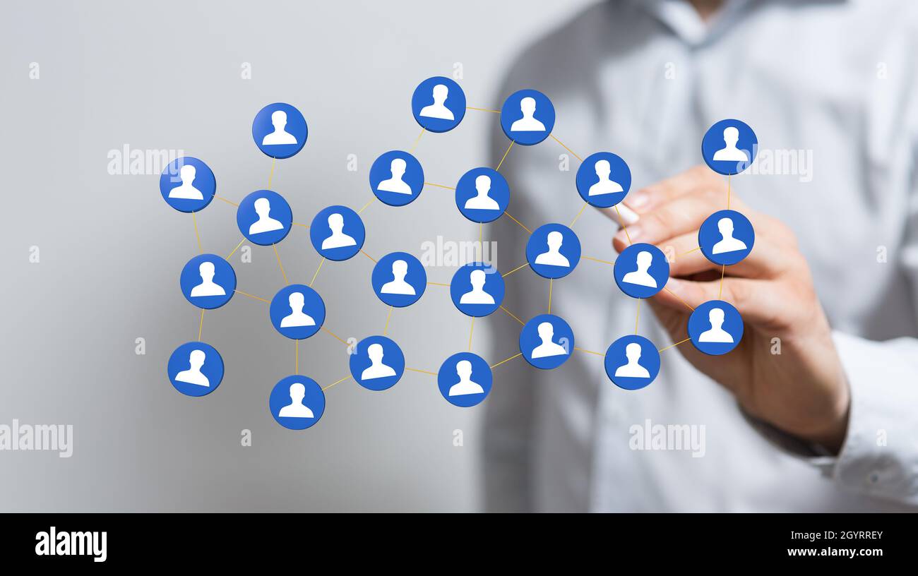 3d illustration of a digital conference, network and data concept Stock ...