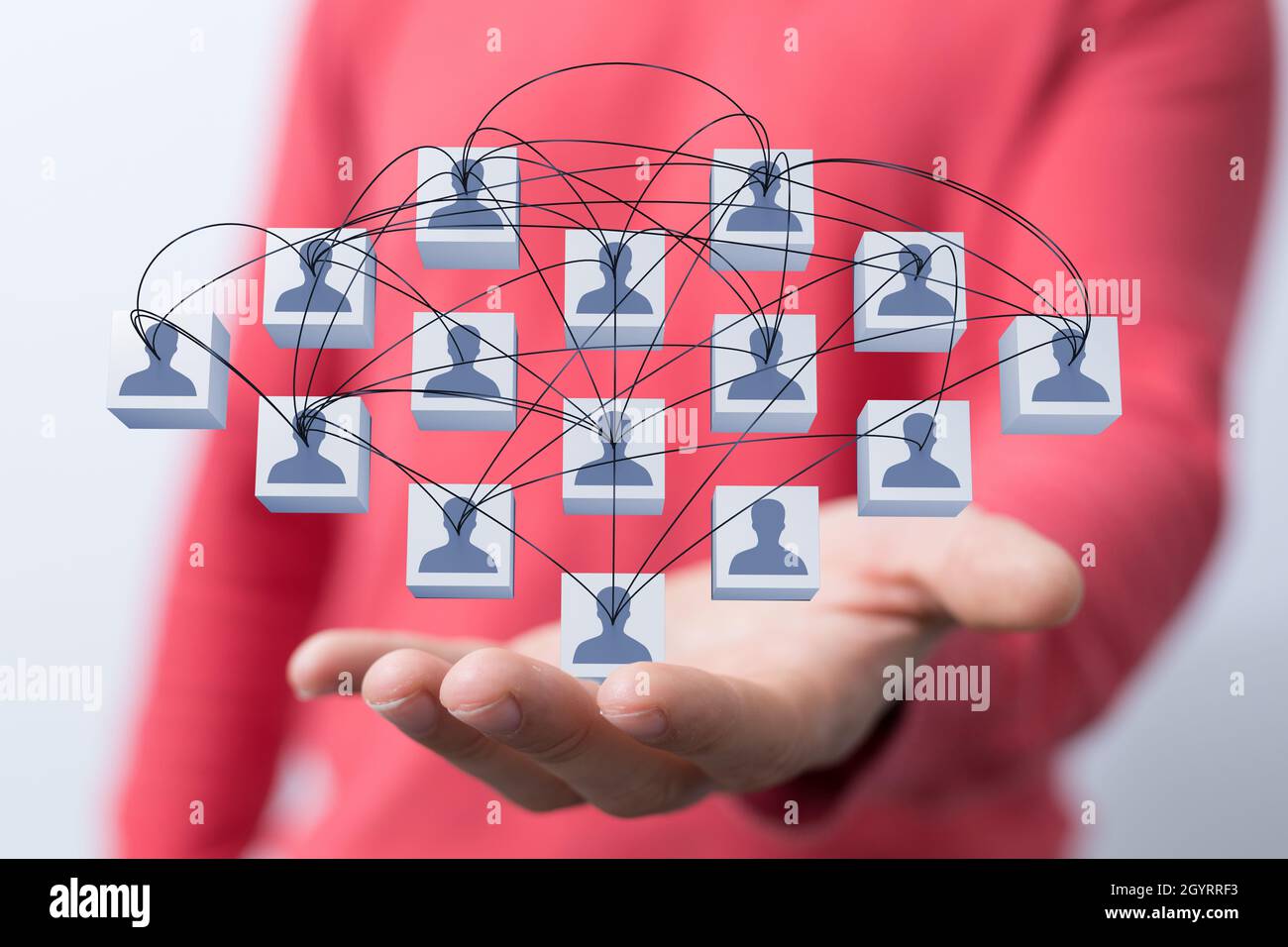 3d illustration of a digital conference, network and data concept Stock ...