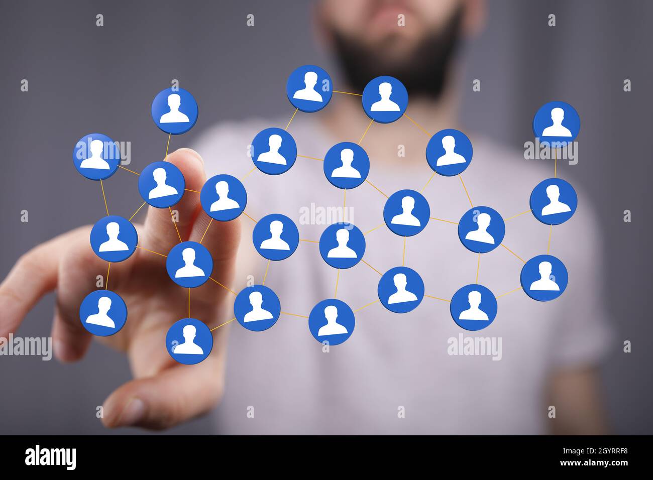 3d illustration of a digital conference, network and data concept Stock ...