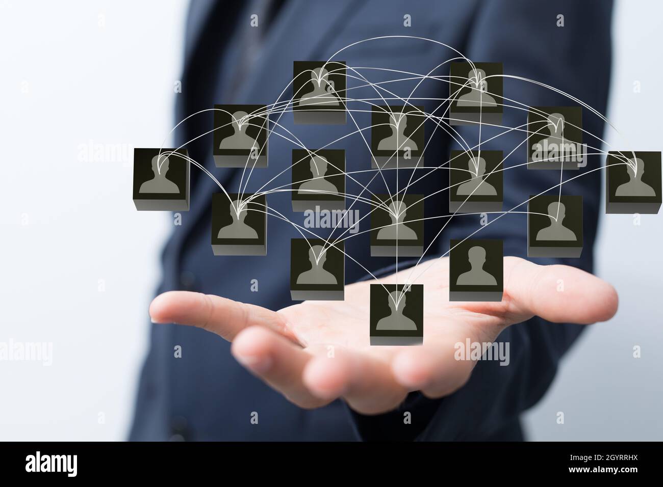 3d illustration of a digital conference, network and data concept Stock ...