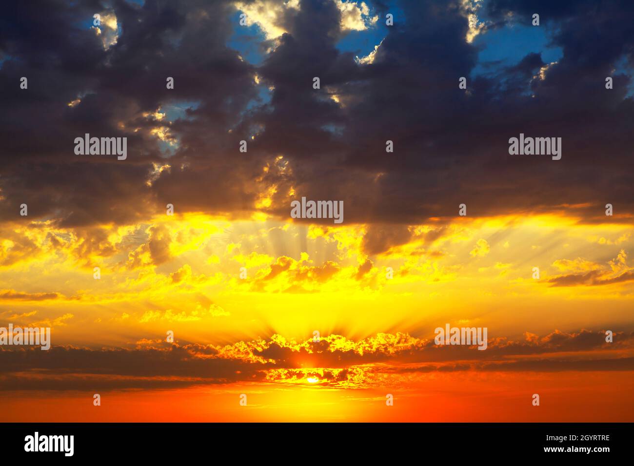 Epic sky with twilight . Spectacular heaven with bright dusk Stock ...
