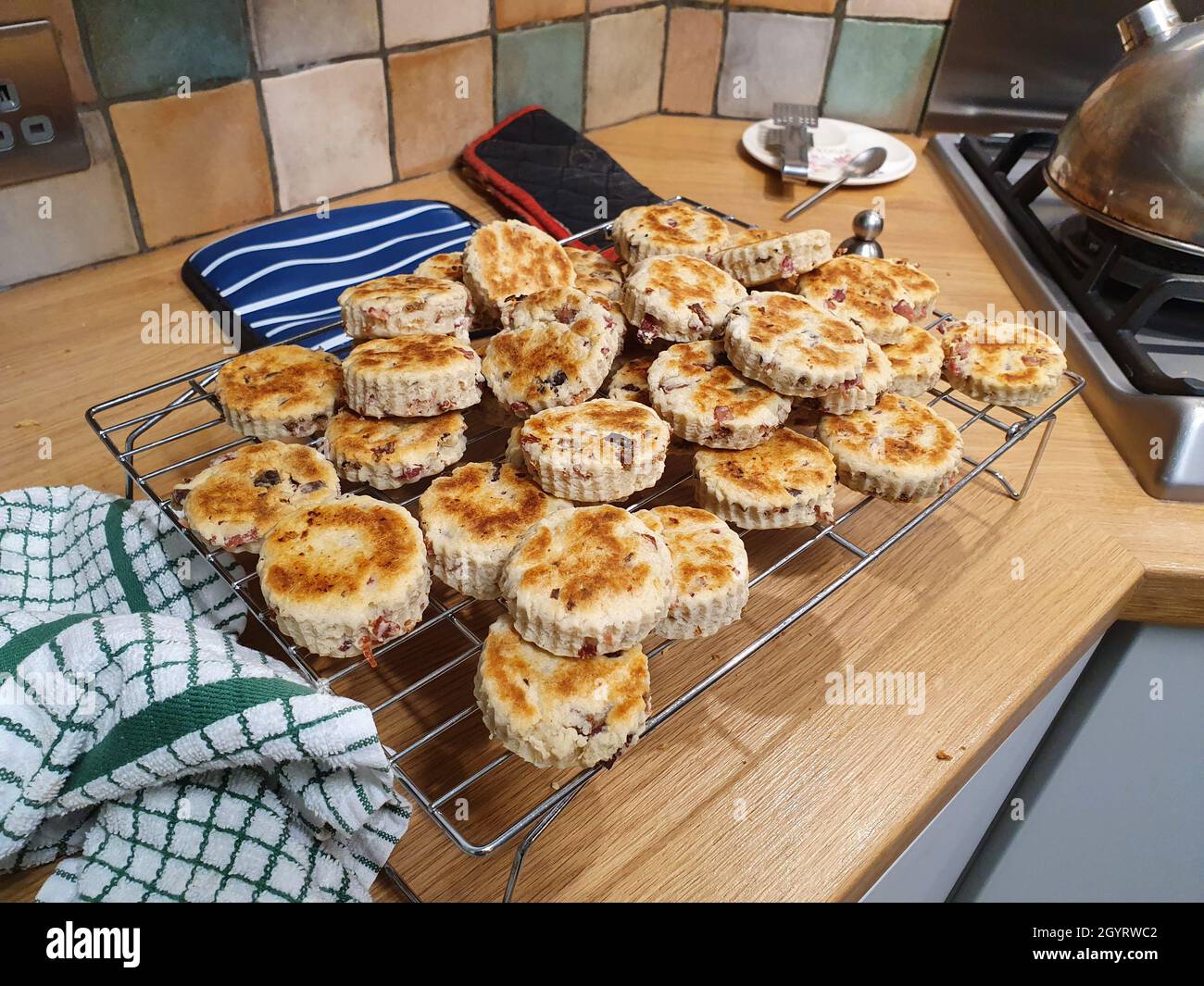 Welsh cakes also known as bakestones or griddle cakes a traditional ...