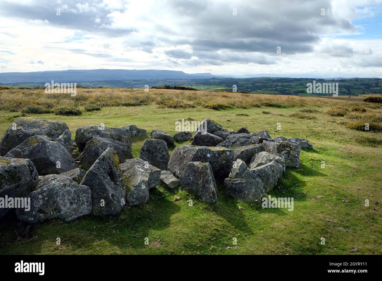 The view from the summit of Hergest Ridge, near Kington, Herefordshire ...