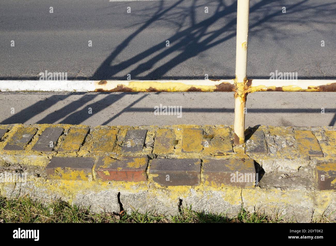 Old bricks wall and barrier Stock Photo - Alamy