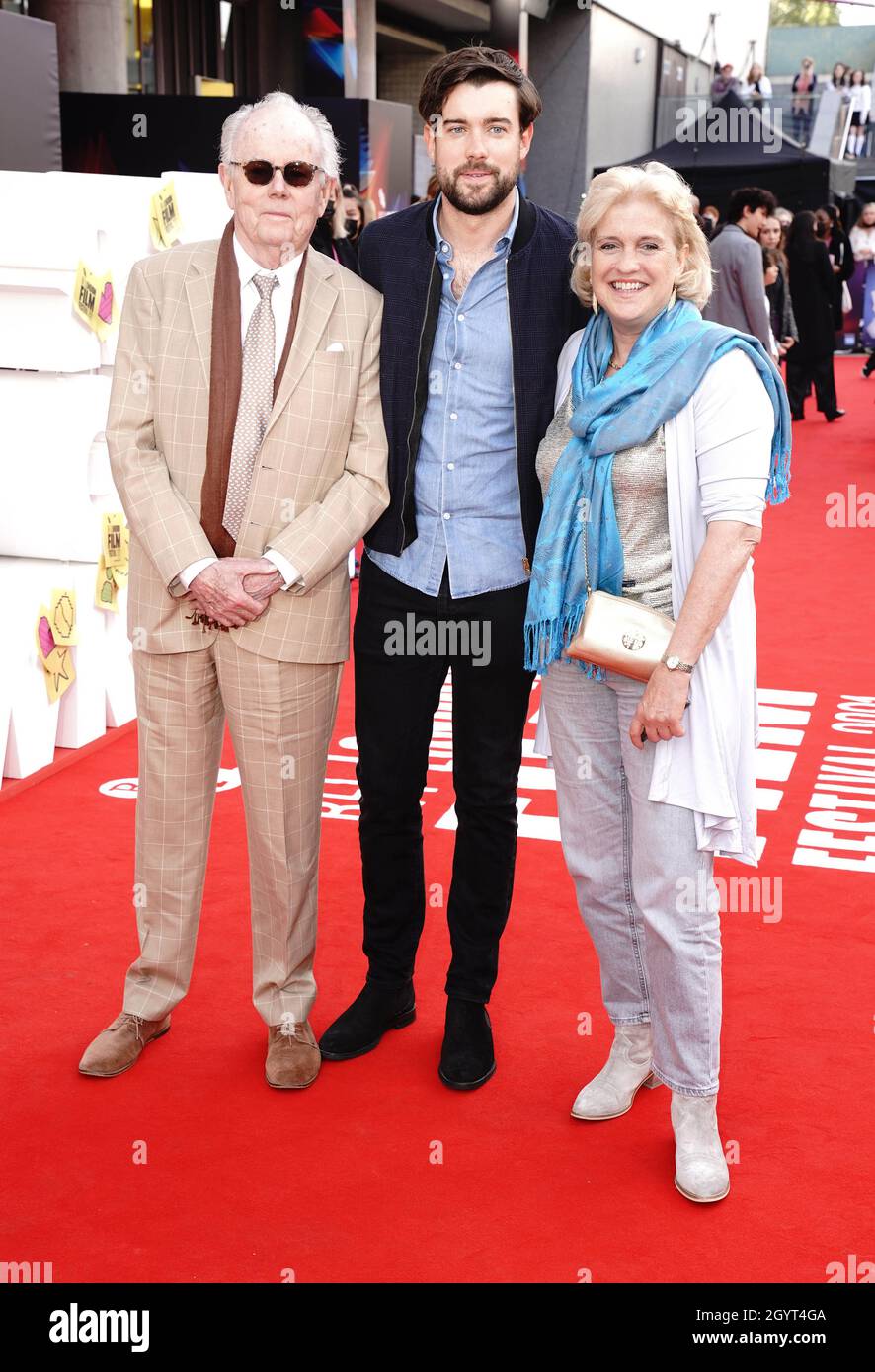 (left to right) Michael Whitehall, Jack Whitehall and Hilary Whitehall ...