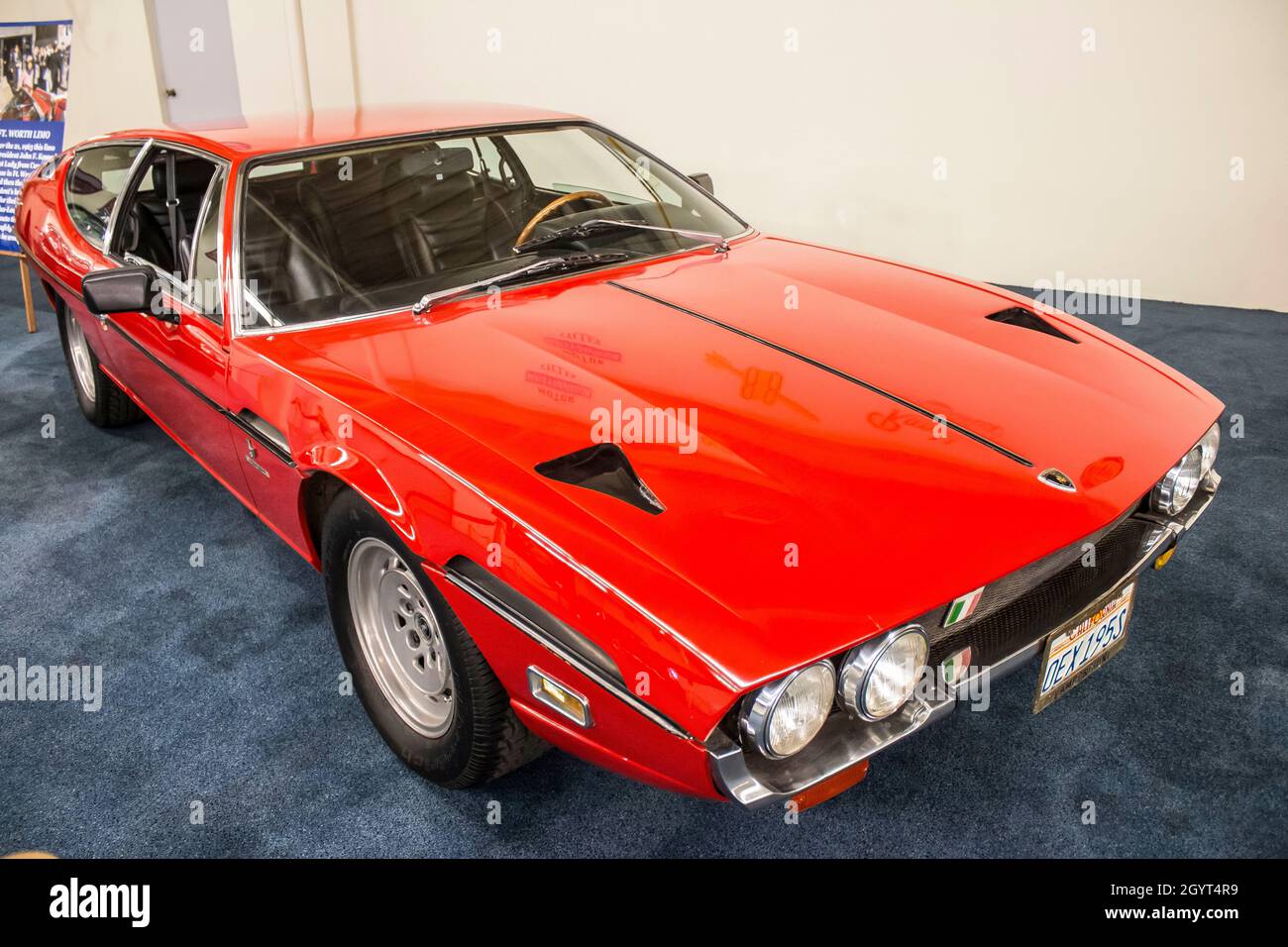 vintage red Lamborghini Espada in the Las Vegas car museum auto ...