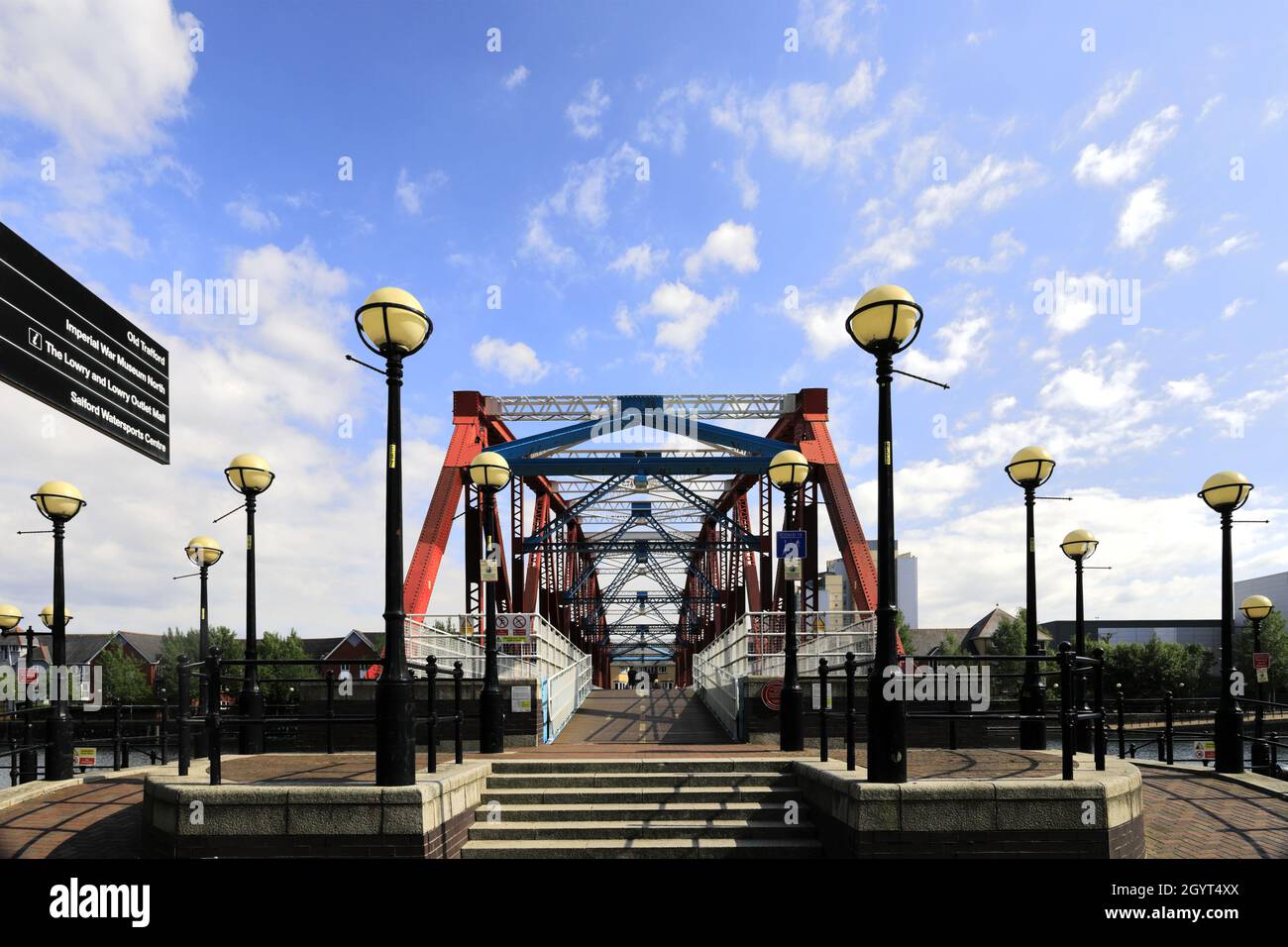The Detroit Bridge in the Erie basin, Salford Quays, Manchester ...