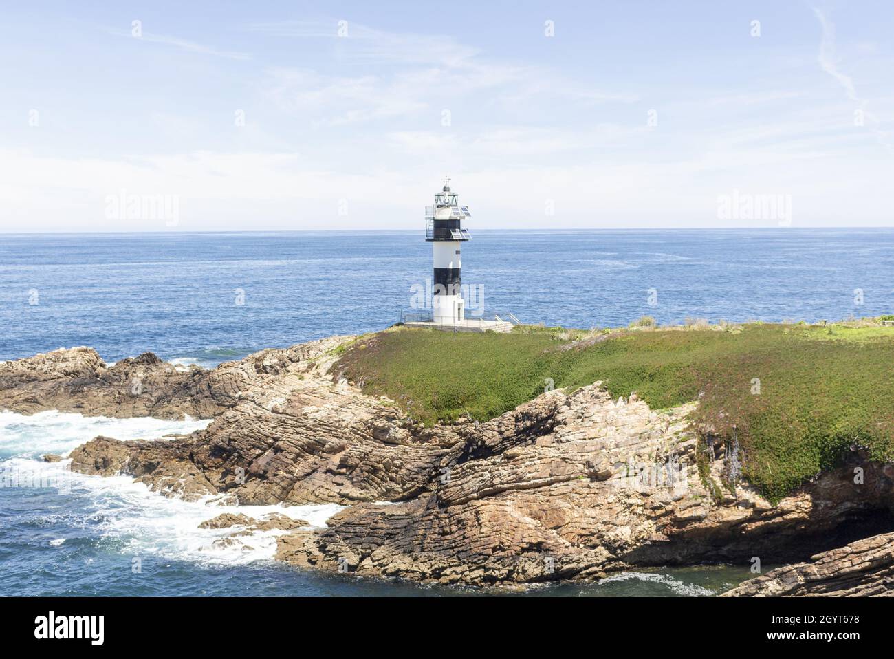 Lighthouse of the well-known town of Ribadeo in Galicia Stock Photo - Alamy