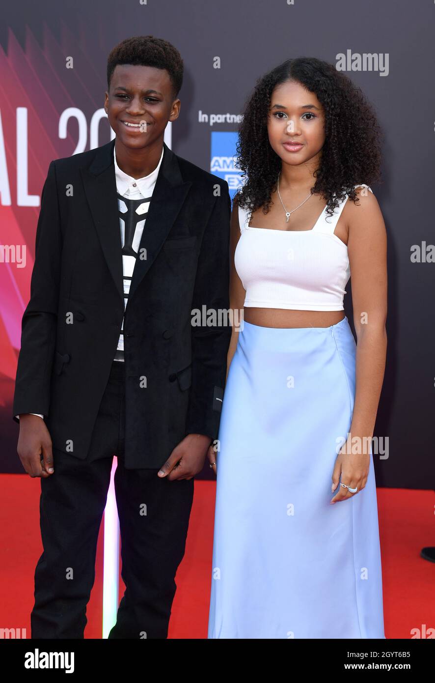 London, UK. 09 October 2021. Callum Daniel and Vanessa Sam arriving at ...