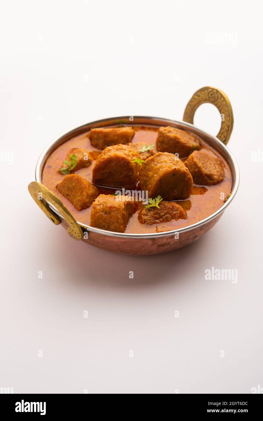 Besan Gatte Ki Sabzi or Gatta Curry Recipe, popular rajasthani menu for ...