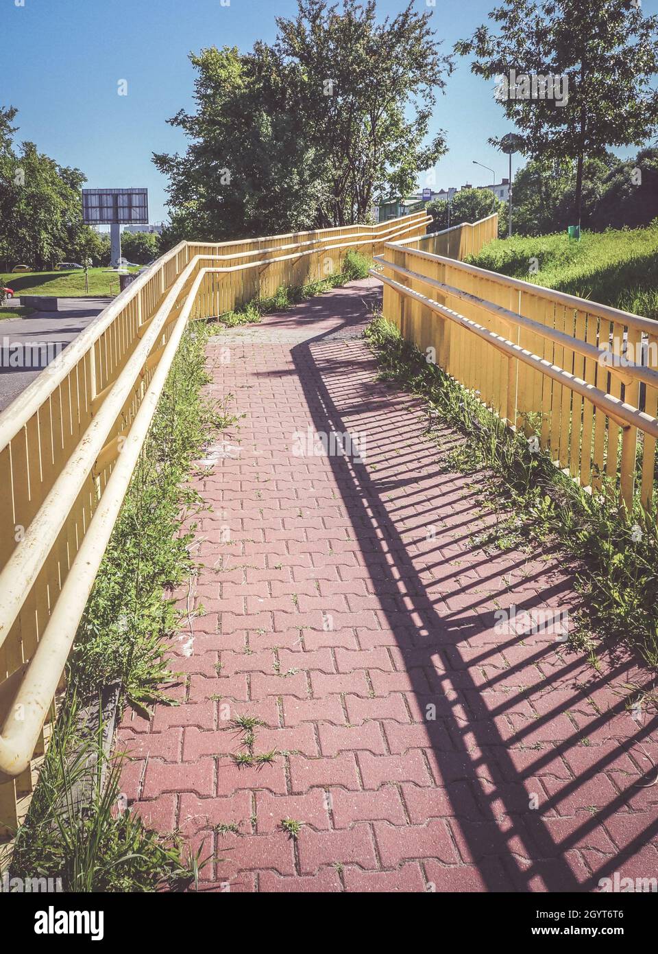 Metal Yellow Barriers High Resolution Stock Photography and Images - Alamy