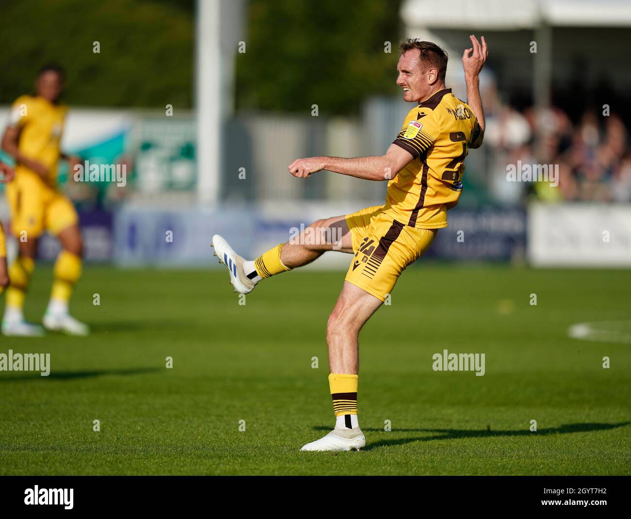 Sutton United's Rob Milsom scores his sides first goal of the game ...