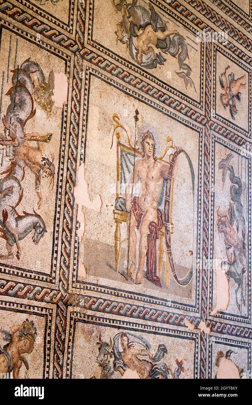 Musée Arles Antique : Aion Mosaics Stock Photo - Alamy