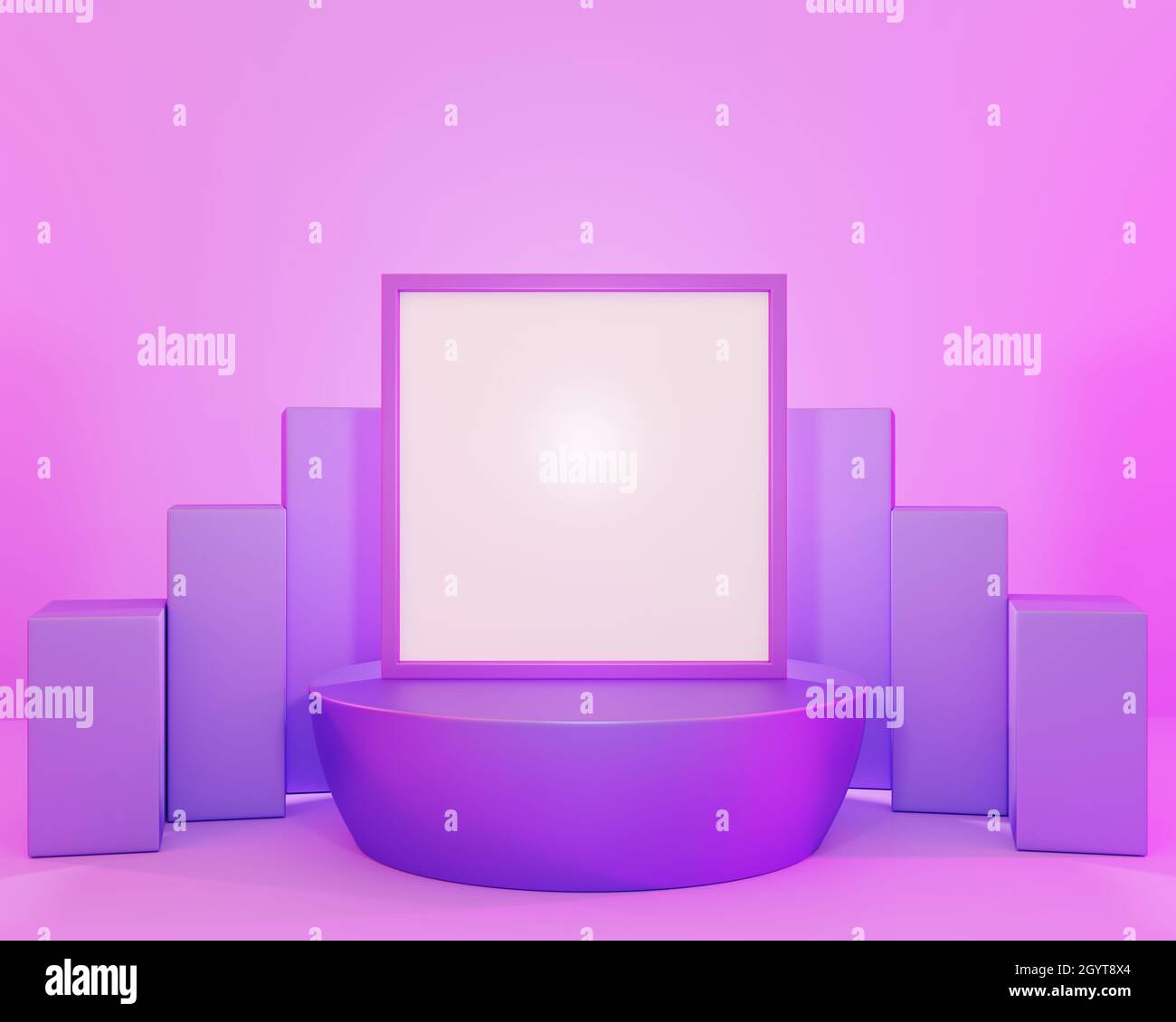3d geometric podium shape or step stand product show with a picture ...