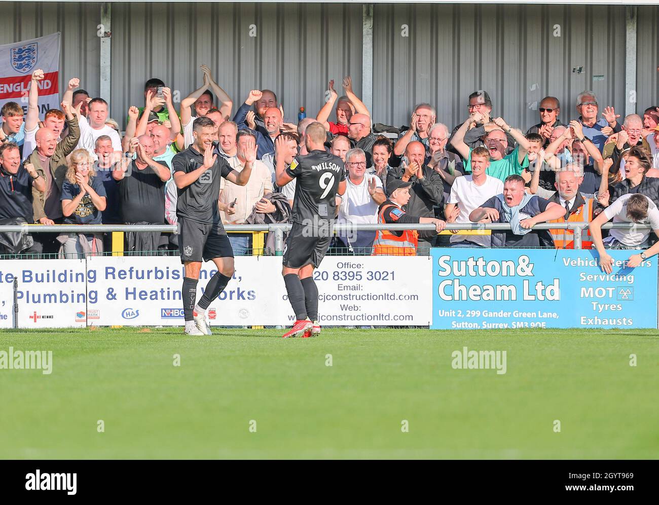VBS Community Stadium, Sutton, London. 9th Oct, 2021. EFL League 2 ...