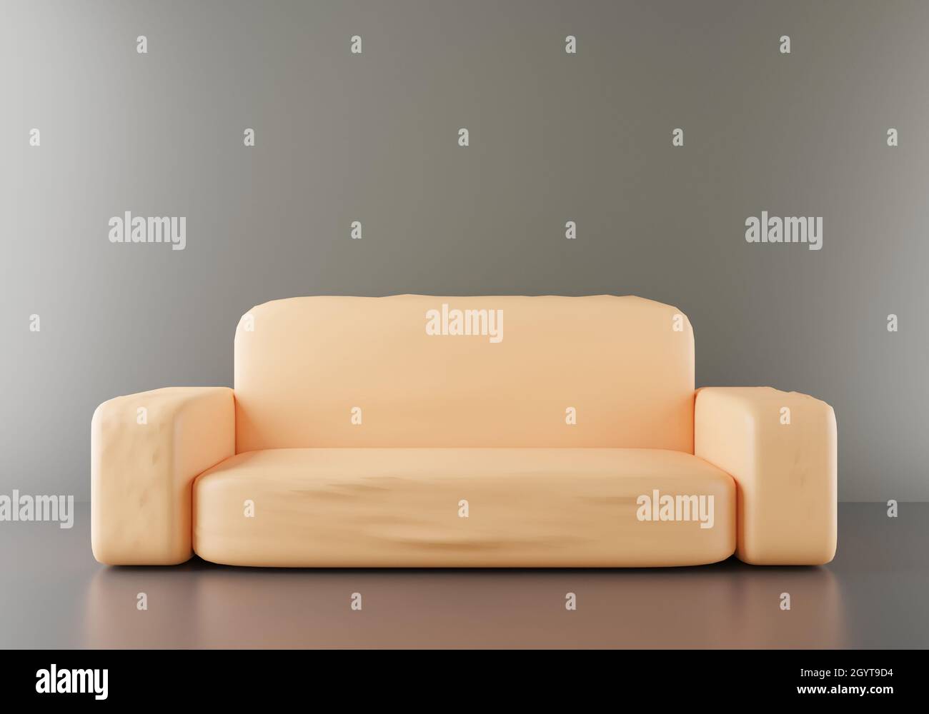 One isolated couch sofa bed in room premium color background, Sofa ...