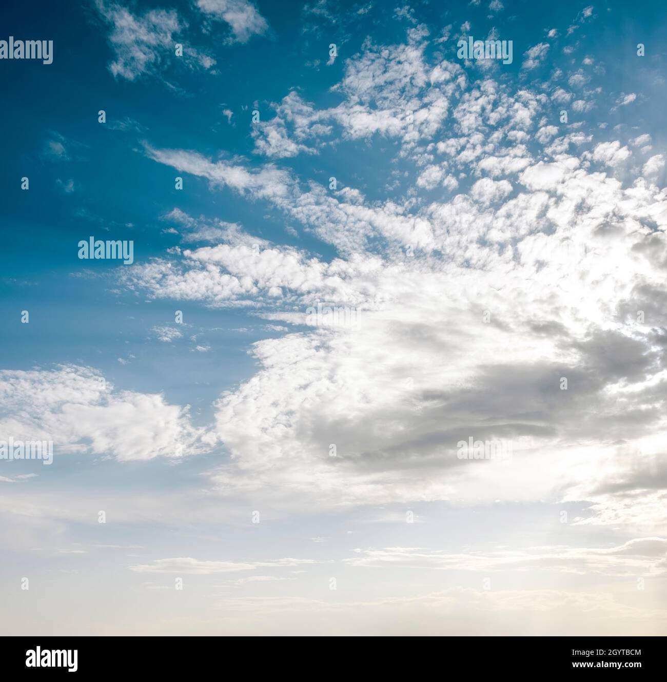 Sunbeams breaking through the clouds. Only sky image, no land Stock ...