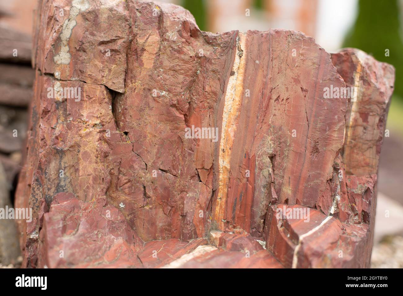 Red stone. Stone surface texture. A rare breed Stock Photo - Alamy