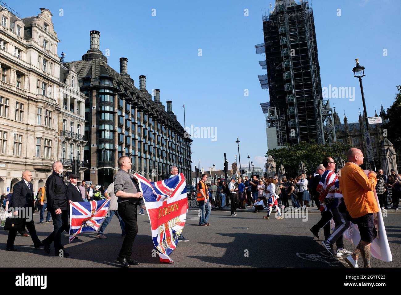 London, UK. 9th Oct 2021. No surrender to the Irish sea border ...